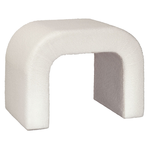 ALDI SOHL Furniture Cream Boucle Waterfall Ottoman Same-Day Delivery or ...