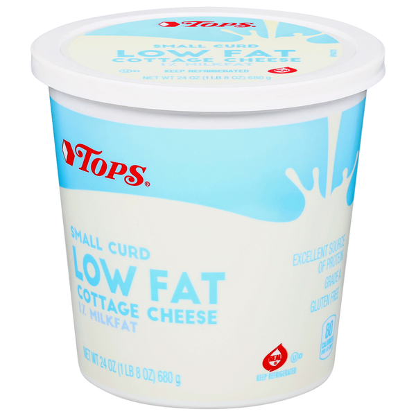 TOPS Cottage Cheese, Small Curd, 1% Milkfat, Low Fat Same-Day Delivery ...