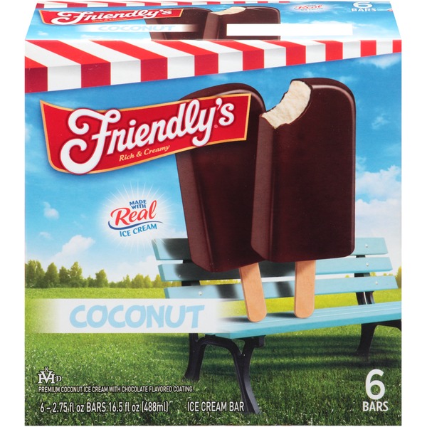 Friendly's Coconut Ice Cream Bars (2.75 fl oz) - Instacart