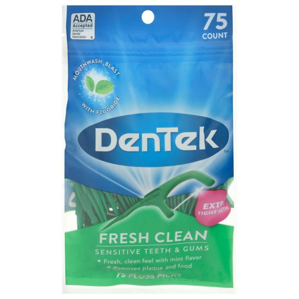 Publix DenTek Floss Picks Fresh Clean, Extra Tight Teeth Mouthwash ...