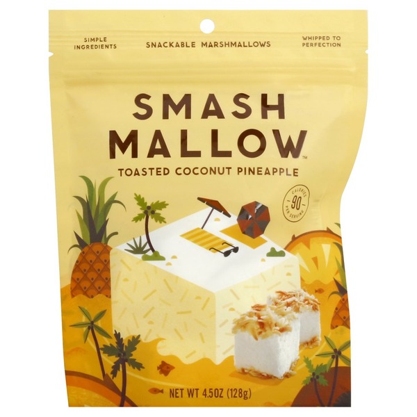 Smash Mallow Marshmallow, Snackable, Toasted Coconut Pineapple (4.5 oz ...