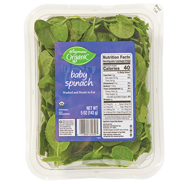 Wegmans Wegmans Organic Spinach, Baby Same-Day Delivery or Pickup ...