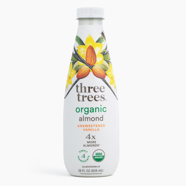 Three Trees Organic Unsweetened Vanilla Almond Milk Same-Day Delivery ...