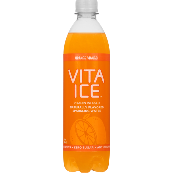Vita Ice Sparkling Water, Orange Mango (17 oz) - Instacart