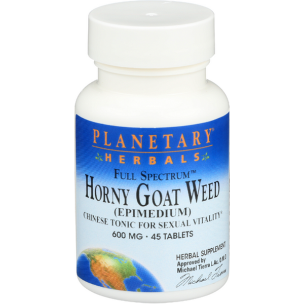 Planetary Herbals Horny Goat Weed, Full Spectrum 600 Mg Tablet Same-Day ...