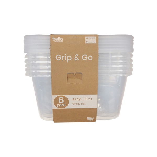 Bella 14-Quart Storage Solution Storage Container (6 ct) - Instacart