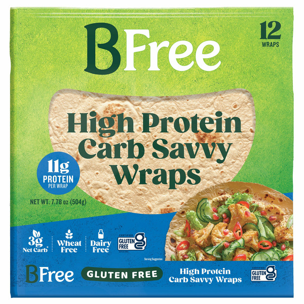 BFree High Protein Carb Savvy Wraps, High Fiber, Keto, Gluten Free Same ...