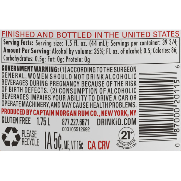 Captain Morgan Original Spiced Rum Same-Day Delivery | Publix Liquors