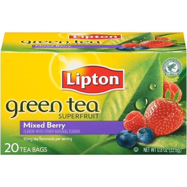 Lipton Beverage Superfruit Mixed Berry Green Tea (0.8 oz) - Instacart