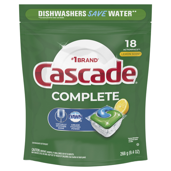 Cascade Complete Dishwasher Pods, Lemon Same-Day Delivery or Pickup ...