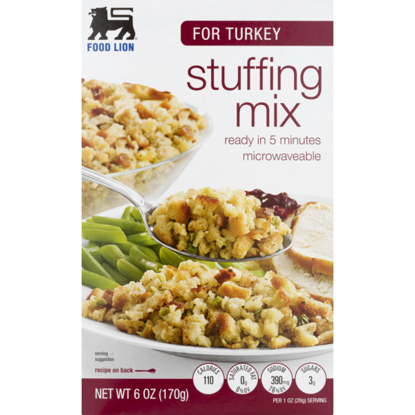 Food Lion Stuffing Mix, For Turkey, Box (6 oz) - Instacart
