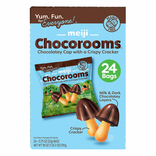 Meiji Chocorooms Chocolatey Mushroom-shaped Cap with a Crispy Cracker Same-Day Delivery | Costco