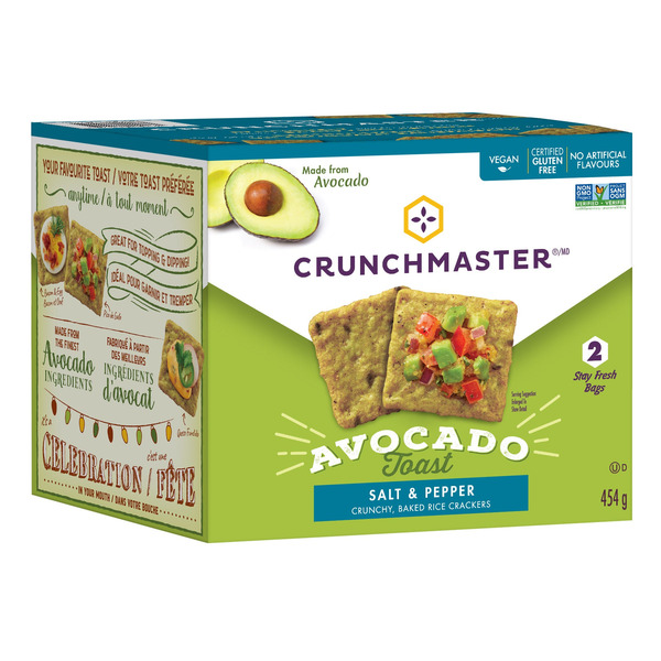 Crunchmaster Avocado Toast Crackers With Salt & Pepper Same-Day ...