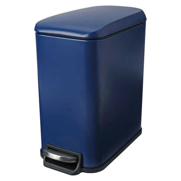 Kirkton House 5L Step On Rectangular Trash Can, Navy Blue Same-Day ...