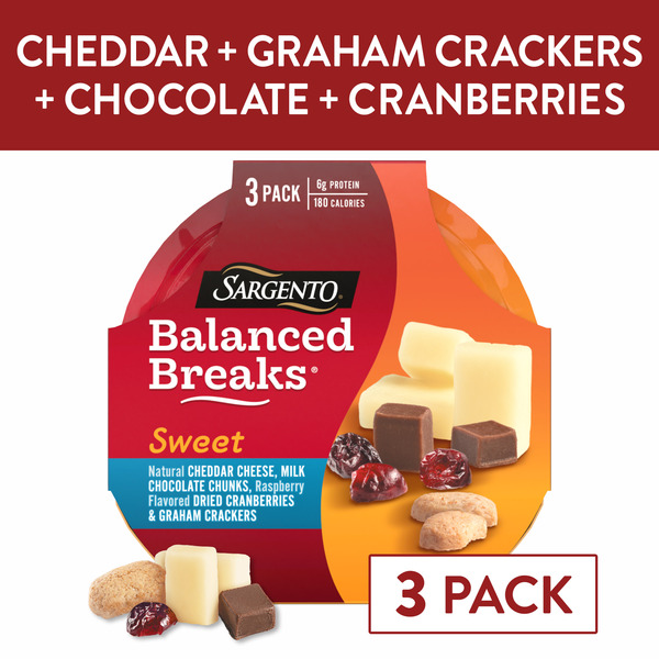 Sargento Sweet Balanced Breaks® Natural Cheddar Cheese, Milk Chocolate ...