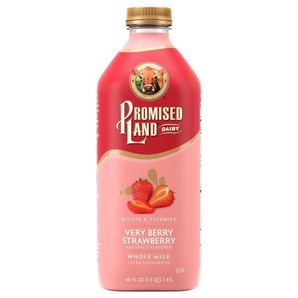Promised Land Milk, Whole, Very Berry Strawberry Same-Day Delivery or ...