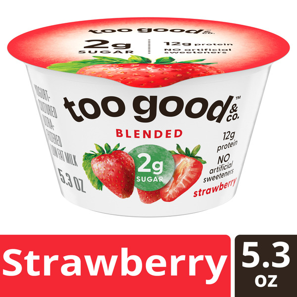 Too Good & Co. Strawberry Yogurt-Cultured Ultra-Filtered Low Fat Milk ...