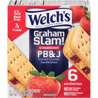 Welch's Graham Slam! Strawberry PB & J Graham Cracker Sandwiches (2.2 ...