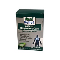 Real Relief Asthma Respiratory Care, Symptom Relief, Chewable Tablets ...
