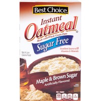 Best Choice Maple & Brown Sugar Flavored Sugar Free Instant Oatmeal (8 ...